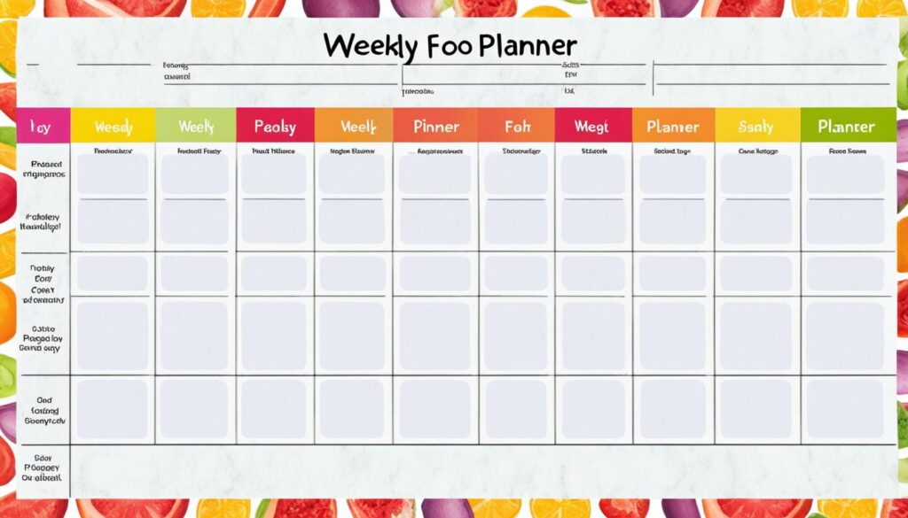 Blank Weekly Food Planner Guide
