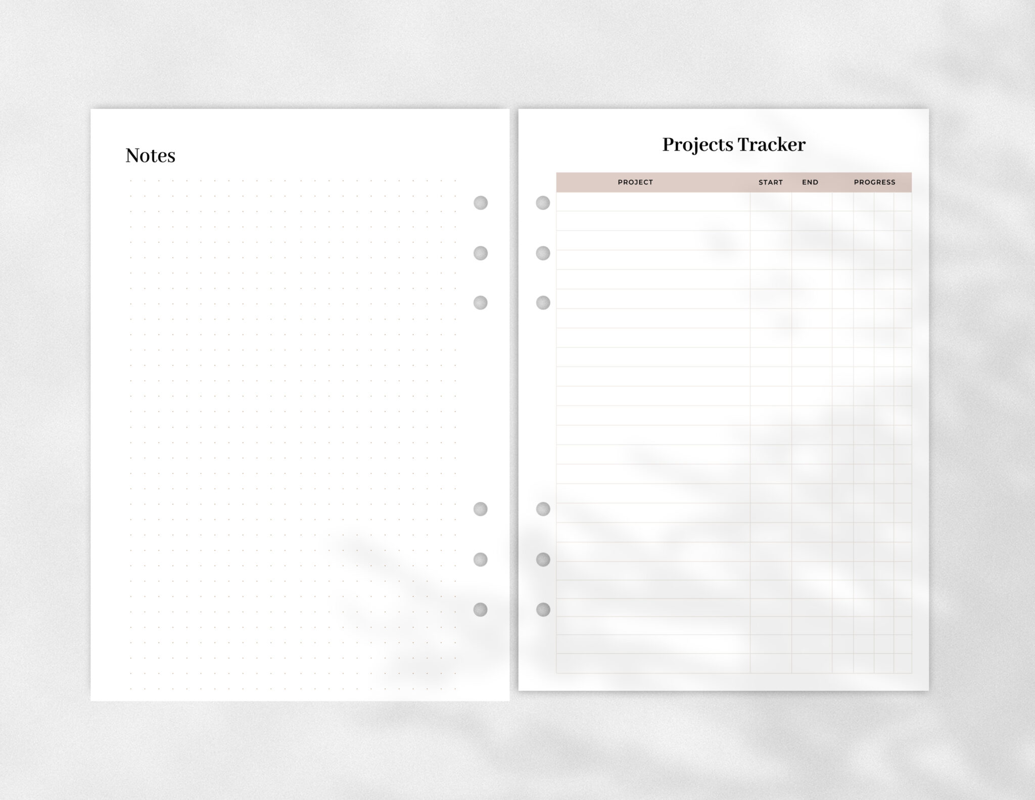 Project Management A5 Inserts - Stationery Snobs